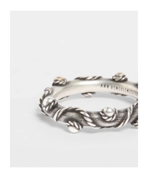 ANN DEMEULEMEESTER Rope-detail Studded Ring