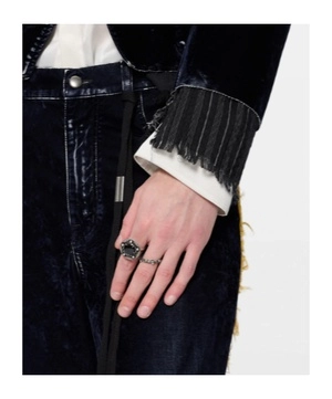 ANN DEMEULEMEESTER Rope-detail Studded Ring