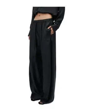 Alexander Wang Silk Mid-rise Relaxed Fit Track Pants
