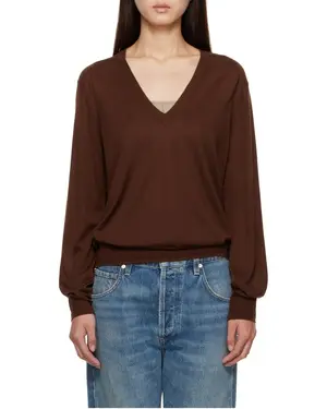 Loulou De Saison Julio V-neck Knitwear - Brown