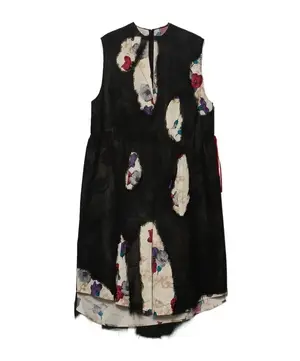 Prada Devore Georgette Floral Print Dress