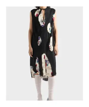 Prada Devore Georgette Floral Print Dress