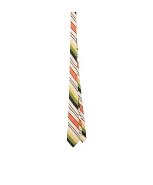 JEAN PAUL GAULTIER Diagonal Striped Neck Tie - Multicolor