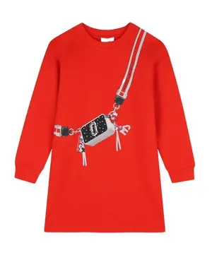 Marc Jacobs Snapshot Print Long Sleeve Dress