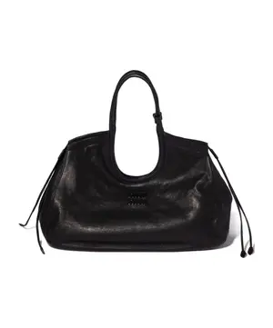 Miu Miu Ivy Nappa Leather Handbag - Black