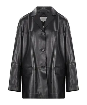 Loulou De Saison Nari Leather Blazer - Black