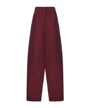 OTTOD'AME Pleated Wide-leg Trousers