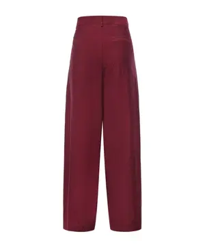 OTTOD'AME Pleated Wide-leg Trousers