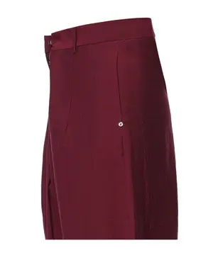 OTTOD'AME Pleated Wide-leg Trousers