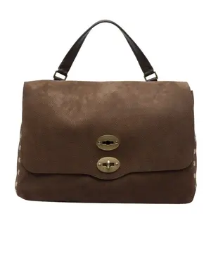 ZANELLATO Flap Shoulder Bag With Dual Clasp - Brown