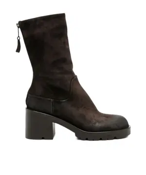 STRATEGIA Round-toe Short Boots - Brown