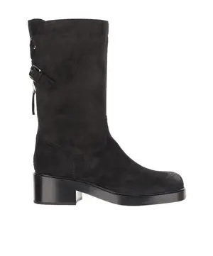 Sartore Buckled Suede Ankle Boots - No