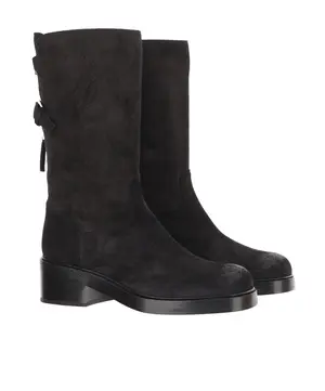 Sartore Buckled Suede Ankle Boots - No