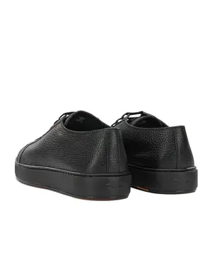 Santoni Hammered Low-top Sneakers - Black