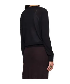 Loulou De Saison Ditto Fine Knit Cashmere Sweater - Black