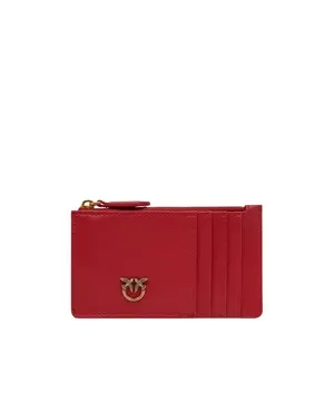 Pinko Zippered Card Holder - Red