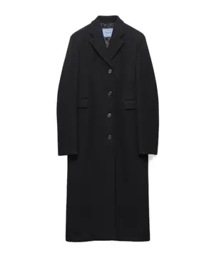 Prada Single-breasted Shetland Wool Coat