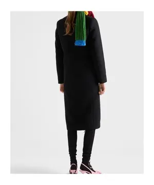 Prada Single-breasted Shetland Wool Coat