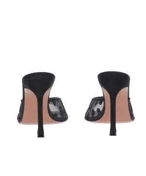 Amina Muaddi Round-toe High-heeled Sandals