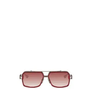 Dita Square Frame Sunglasses - Ruby Red/vintage Cocoa/matt Silver