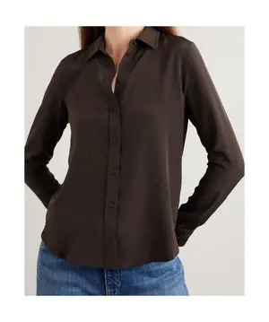 NILI LOTAN Gaia Silk Long-sleeve Shirt
