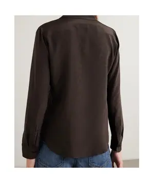 NILI LOTAN Gaia Silk Long-sleeve Shirt