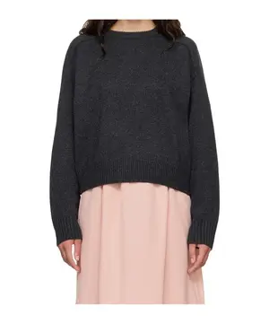 Loulou De Saison Ribbed-knit Crew-neck Sweater With Embroidered Logo
