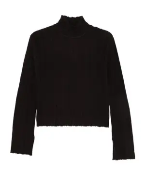 ALYSI Alysi Ribbed Knit High Neck Sweater