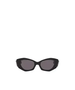 Dita Aloure Hexagonal Cat-eye Sunglasses - Black