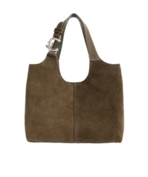 COCCINELLE Suede Logo-plaque Tote Bag