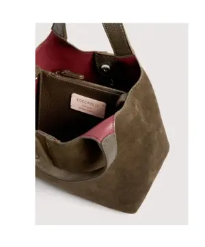 COCCINELLE Suede Logo-plaque Tote Bag