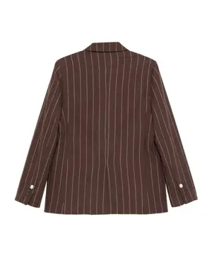 ALYSI Pinstriped Double-breasted Blazer
