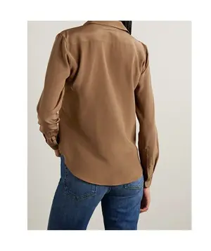 NILI LOTAN Gaia Silk Long-sleeve Shirt