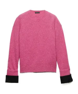 Prada Shetland Wool Crew-neck Sweater - Pink