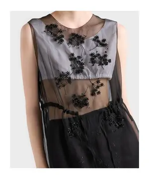 Prada Poplin Cropped Top With Drawstring Hem