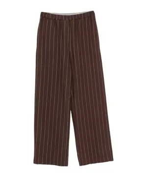 ALYSI Pinstripe-pattern Elasticated-waist Trousers - Brown