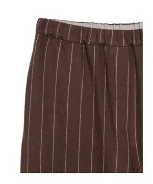 ALYSI Pinstripe-pattern Elasticated-waist Trousers - Brown