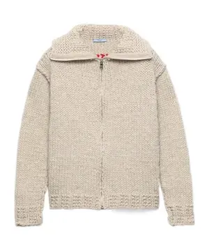Prada Wool Zipper Cardigan
