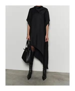 Simkhai Draped Mini Shawl-collar Dress