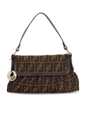 Fendi Zucca Canvas Chef Shoulder Bag - Brown