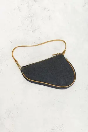 FWRD RENEW Dior Denim Pochette Saddle Bag