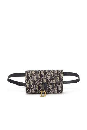 Dior Oblique Saddle Belt Bag - Blue