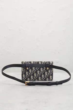 Dior Oblique Saddle Belt Bag - Blue