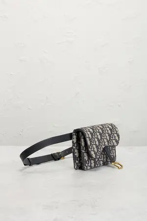 Dior Oblique Saddle Belt Bag - Blue