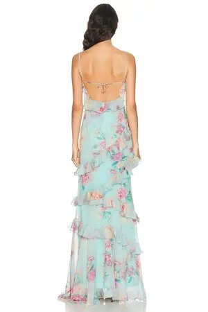 PatBO Flora Mist Long Dress