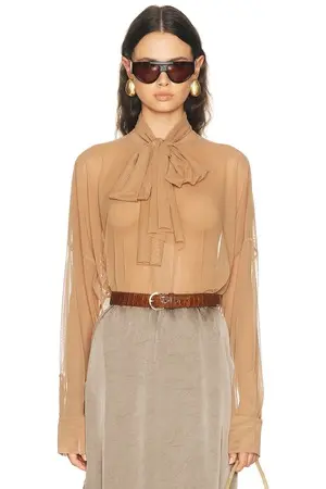Norma Kamali Sheer Mesh Bodysuit