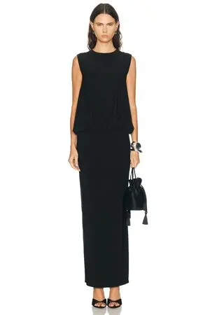 Norma Kamali Babydoll Gown - Black