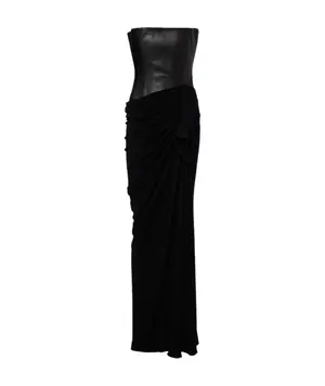 Alex Perry Strapless Longline Asymmetric Gown - Black