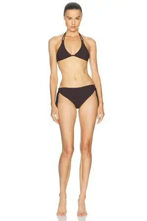Alaïa Tie Bikini Set - Chocolat