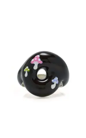 Bea Bongiasca Exclusive Mushroom Tarallo Sterling Silver Enamel Ring - Multi